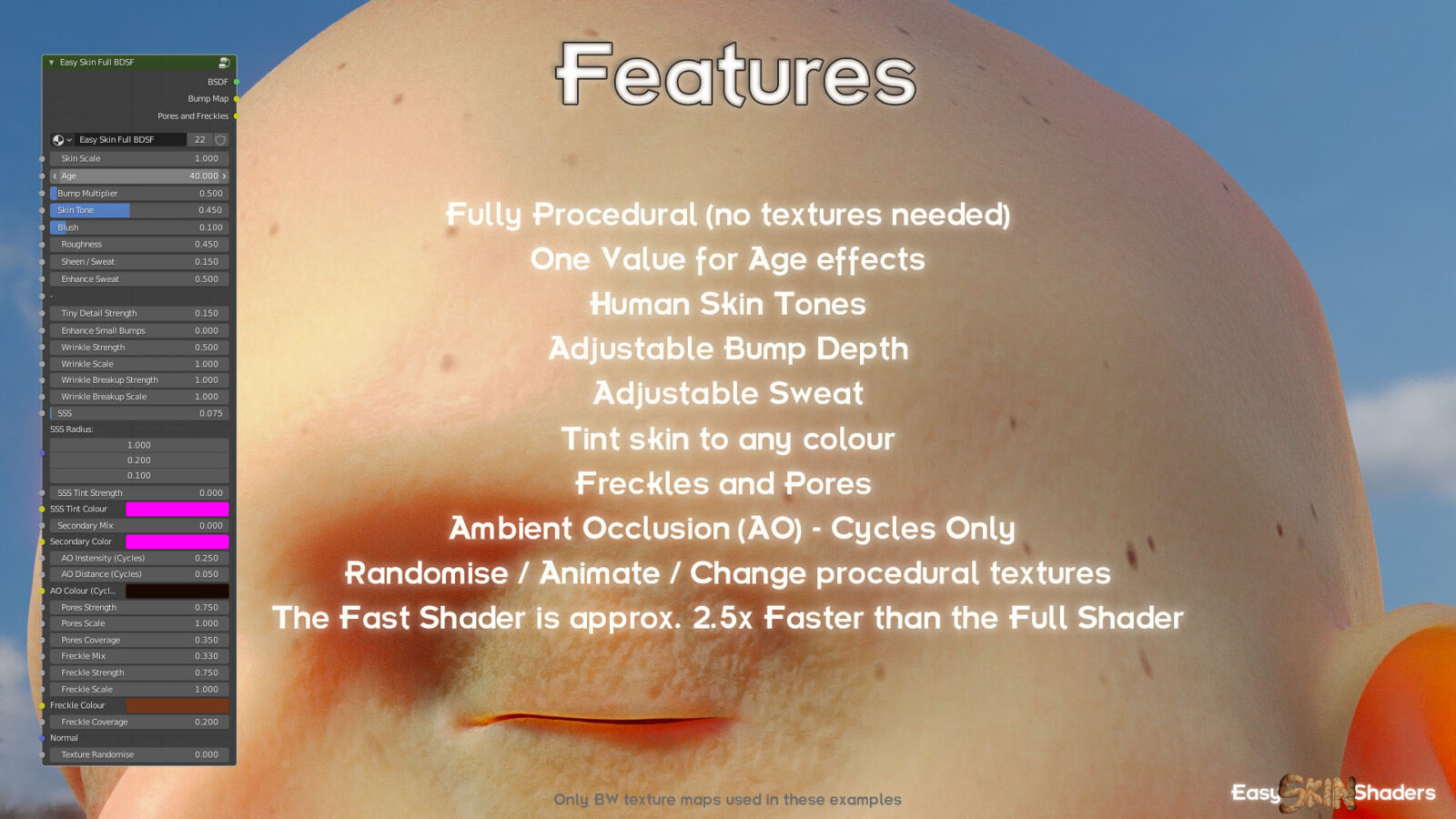The Easy Skin Shader for Blender - Strangetimez